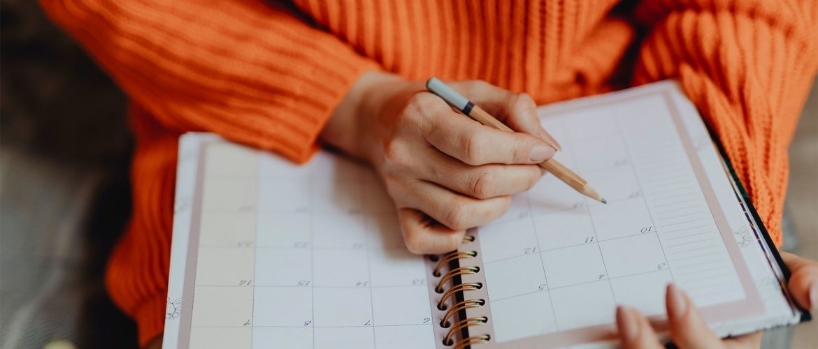 Daily or weekly planning in case of stress and burnout (including schedule)